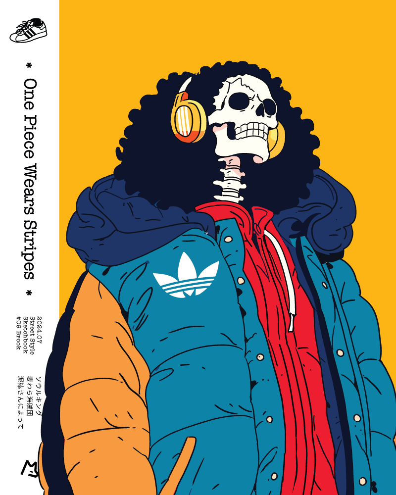 Brook - OP Wears Stripes - Premium Matte Paper Poster – MrFurem